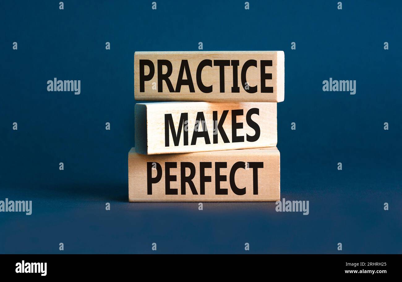 Practice makes perfect symbol. Concept words Practice makes perfect on ...