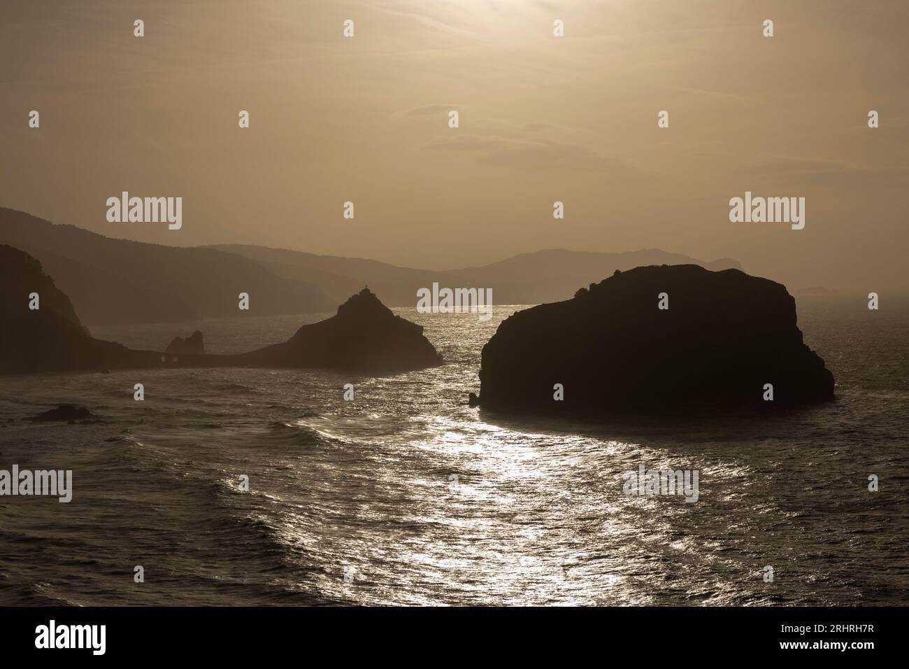 Iconic San Juan at Sunset Offers a Serene Basque Coast View Stock Photo ...