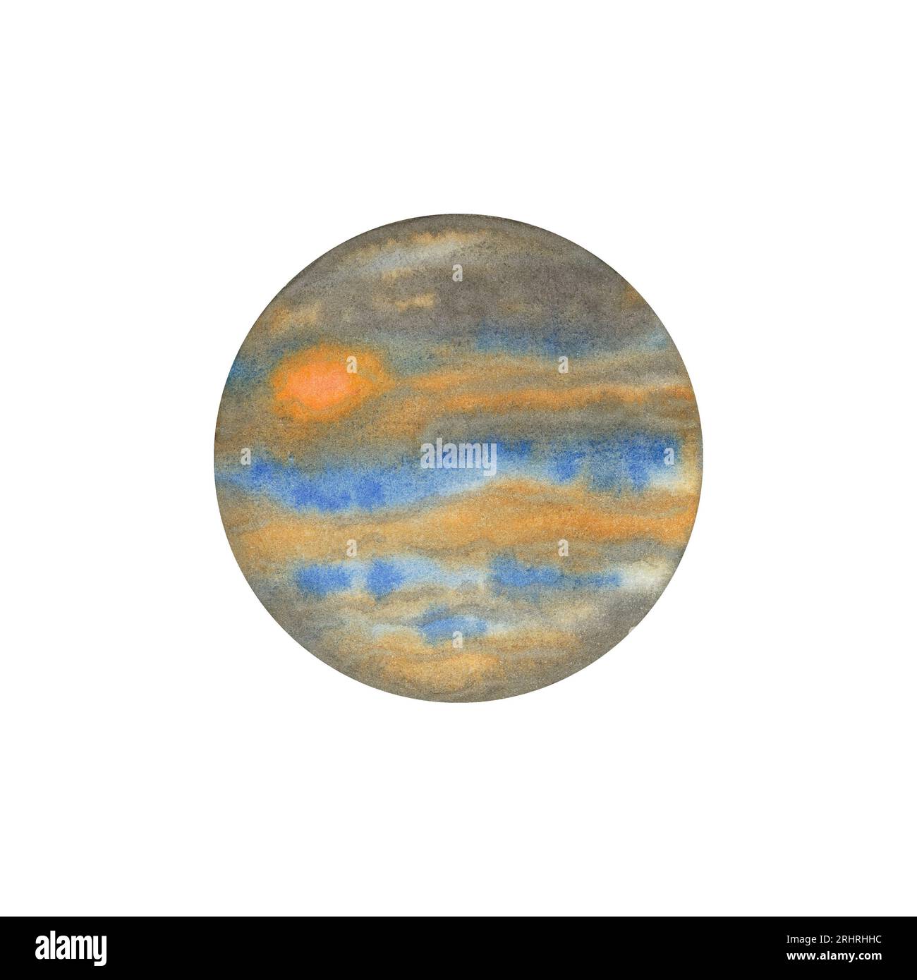 Cartoon of planet Jupiter, solar system planets. Science and education ...