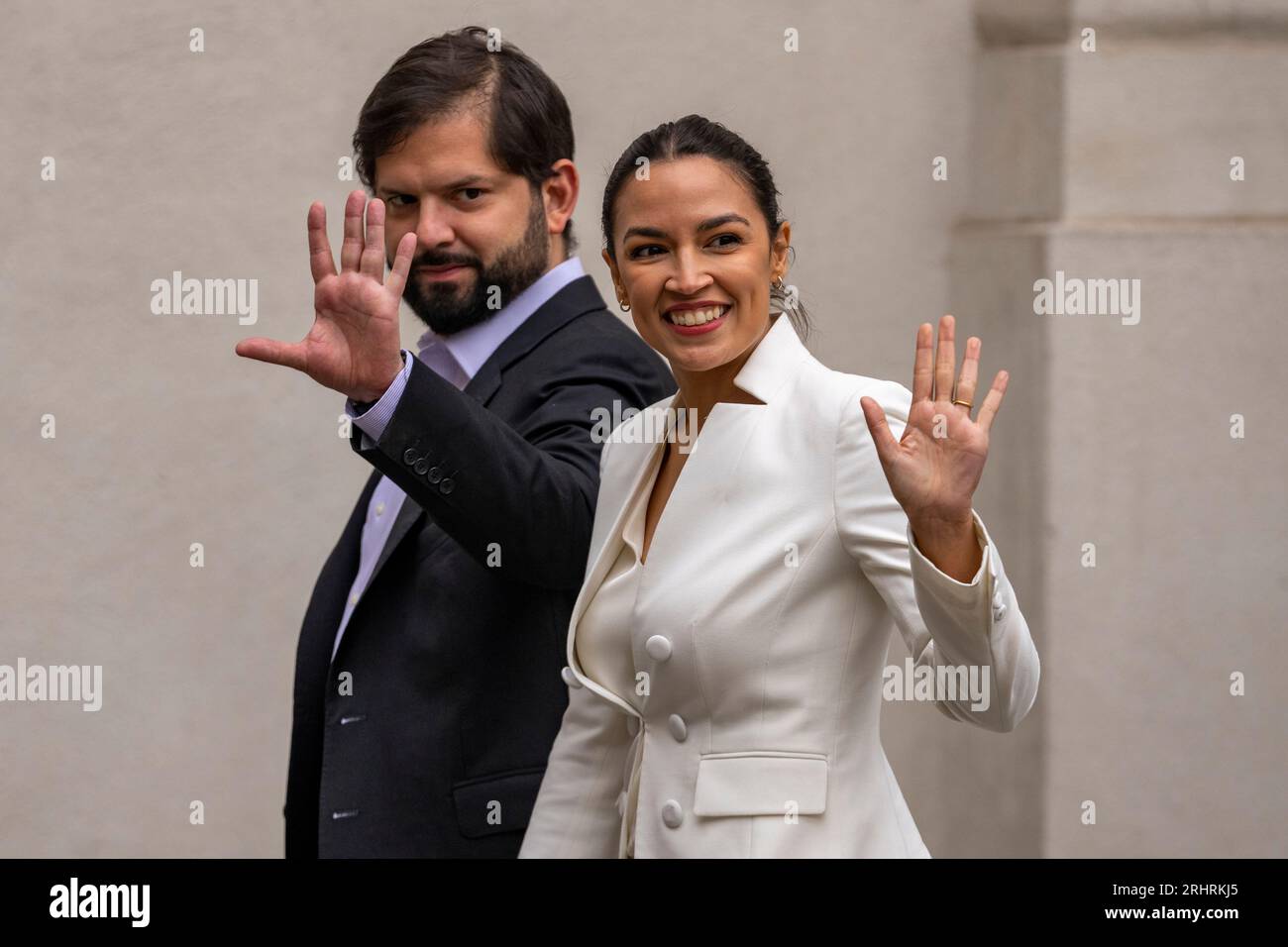 Chile's President Gabriel Boric and Congresswoman Alexandria Ocasio ...
