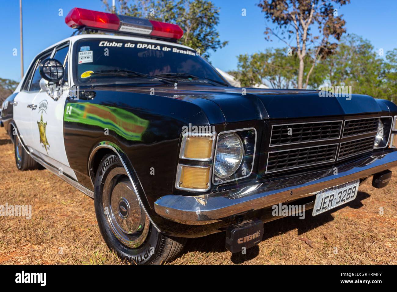 Typical police car, Opala year 1979 Stock Photo - Alamy