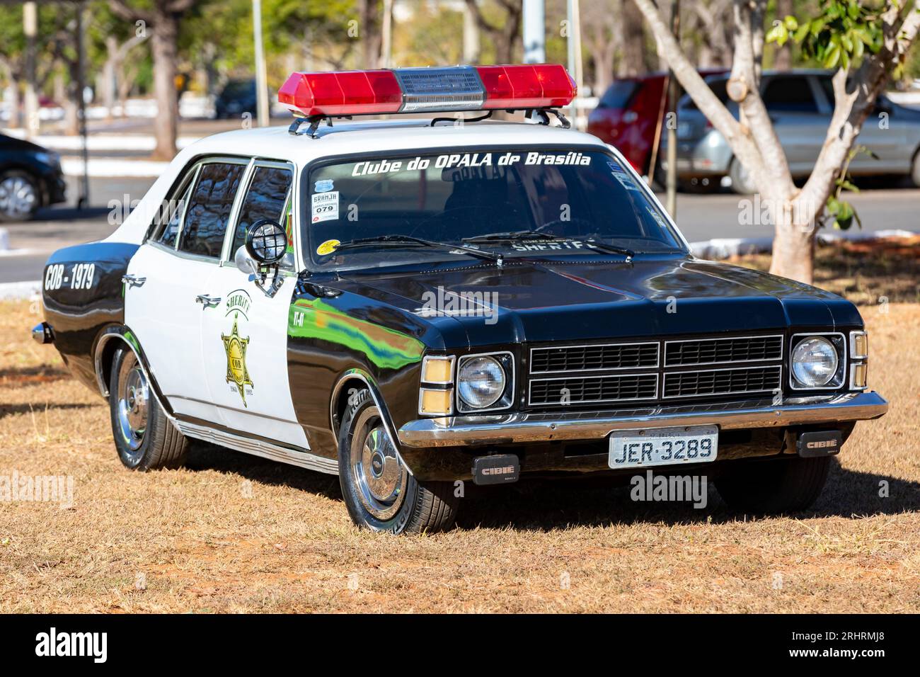 Typical police car, Opala year 1979 Stock Photo - Alamy