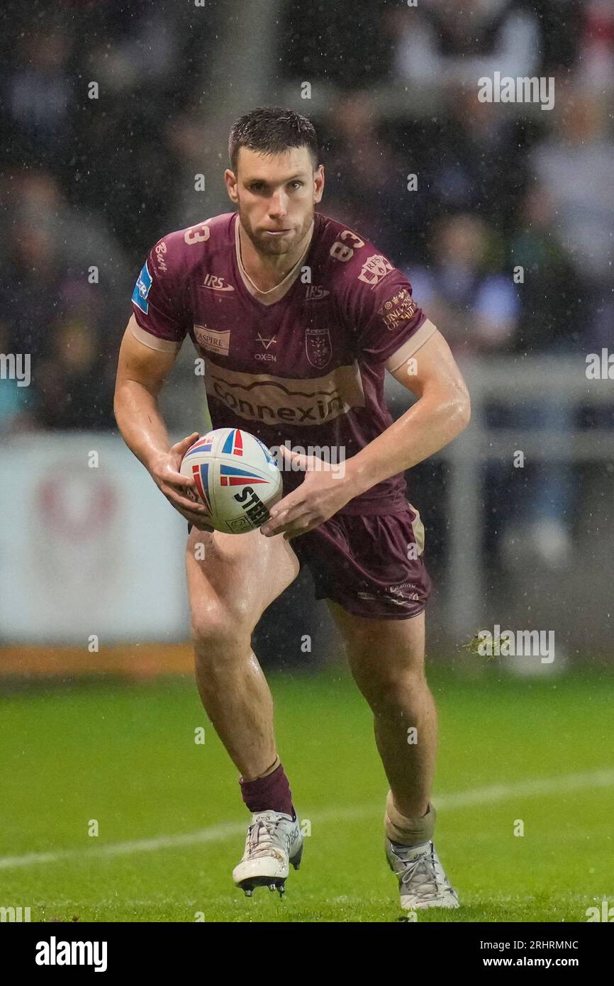 St Helens, UK. 18th Aug, 2023. Tom Opacic #3 of Hull KR during the ...