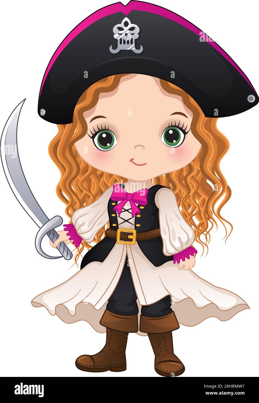 Little Girl Pirate Art