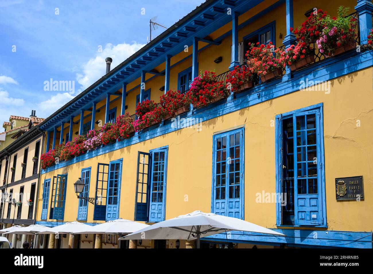 Walking of old streets in capital of Principality of Asturias, Oviedo ...