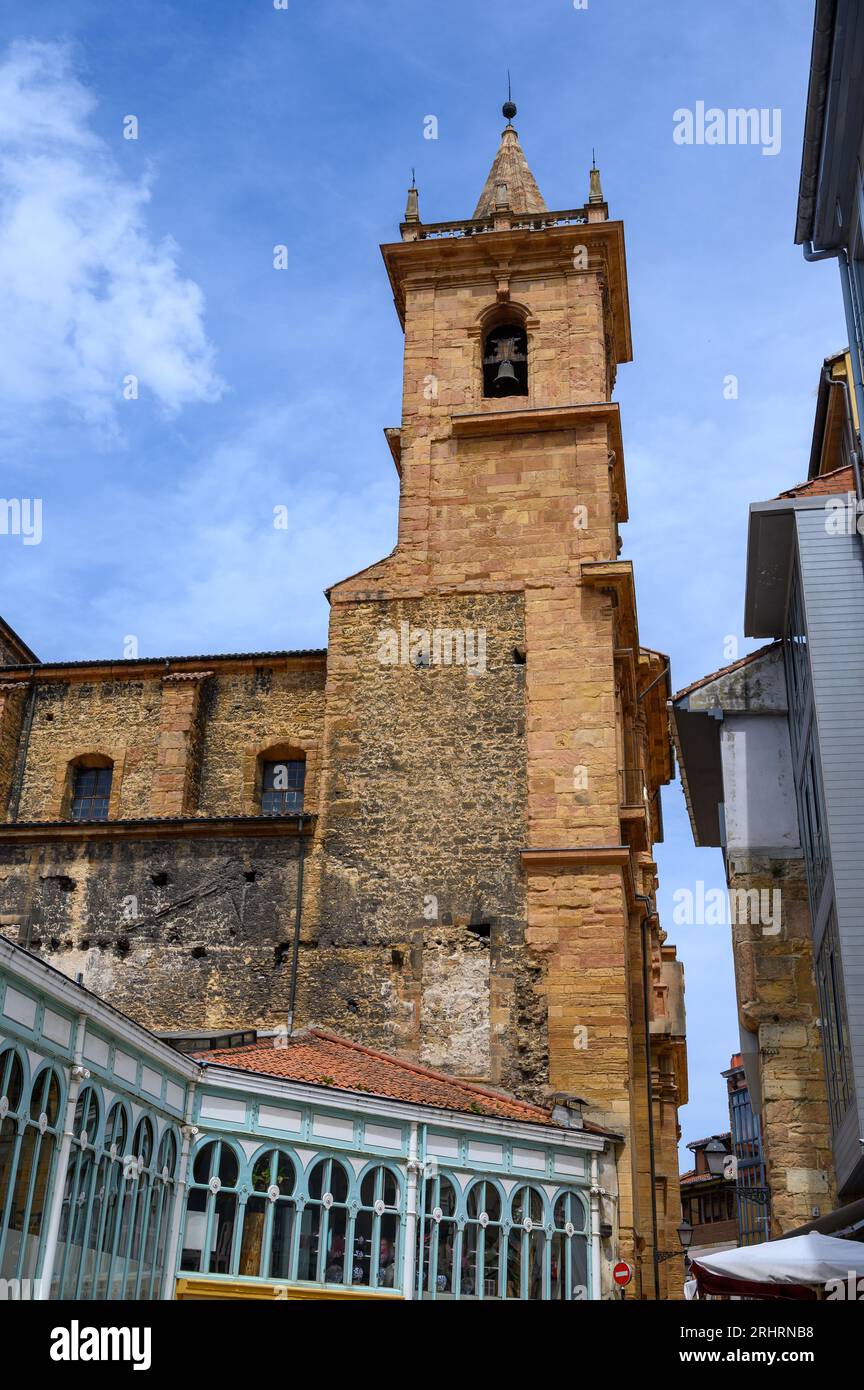 Walking of old streets in capital of Principality of Asturias, Oviedo ...