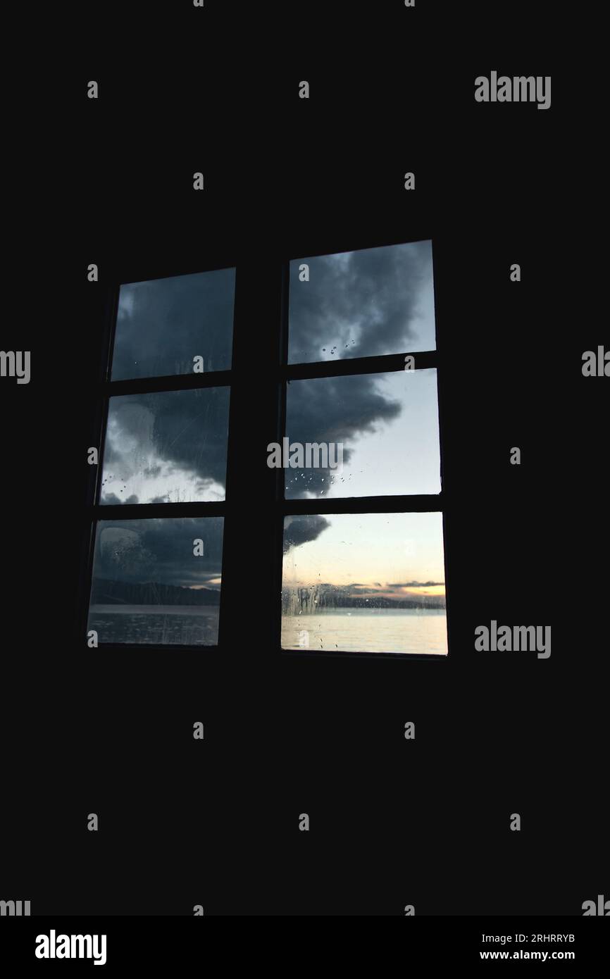 View through window of lake hi-res stock photography and images - Alamy