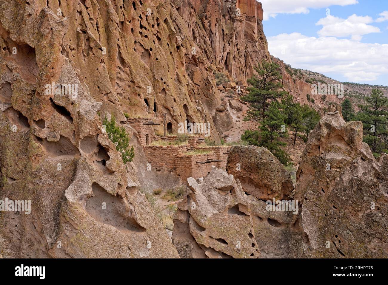 The Talus house tuff block brick and wood cliff dwelling of ancient ...