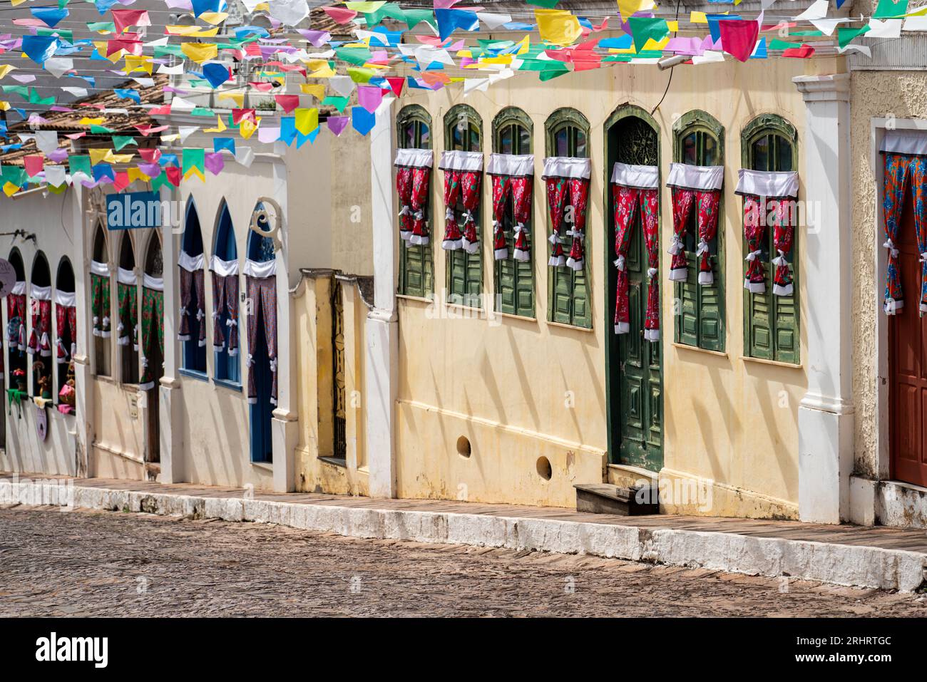 Colorful windows on the streets of Lencois in Chapada Diamantina ...