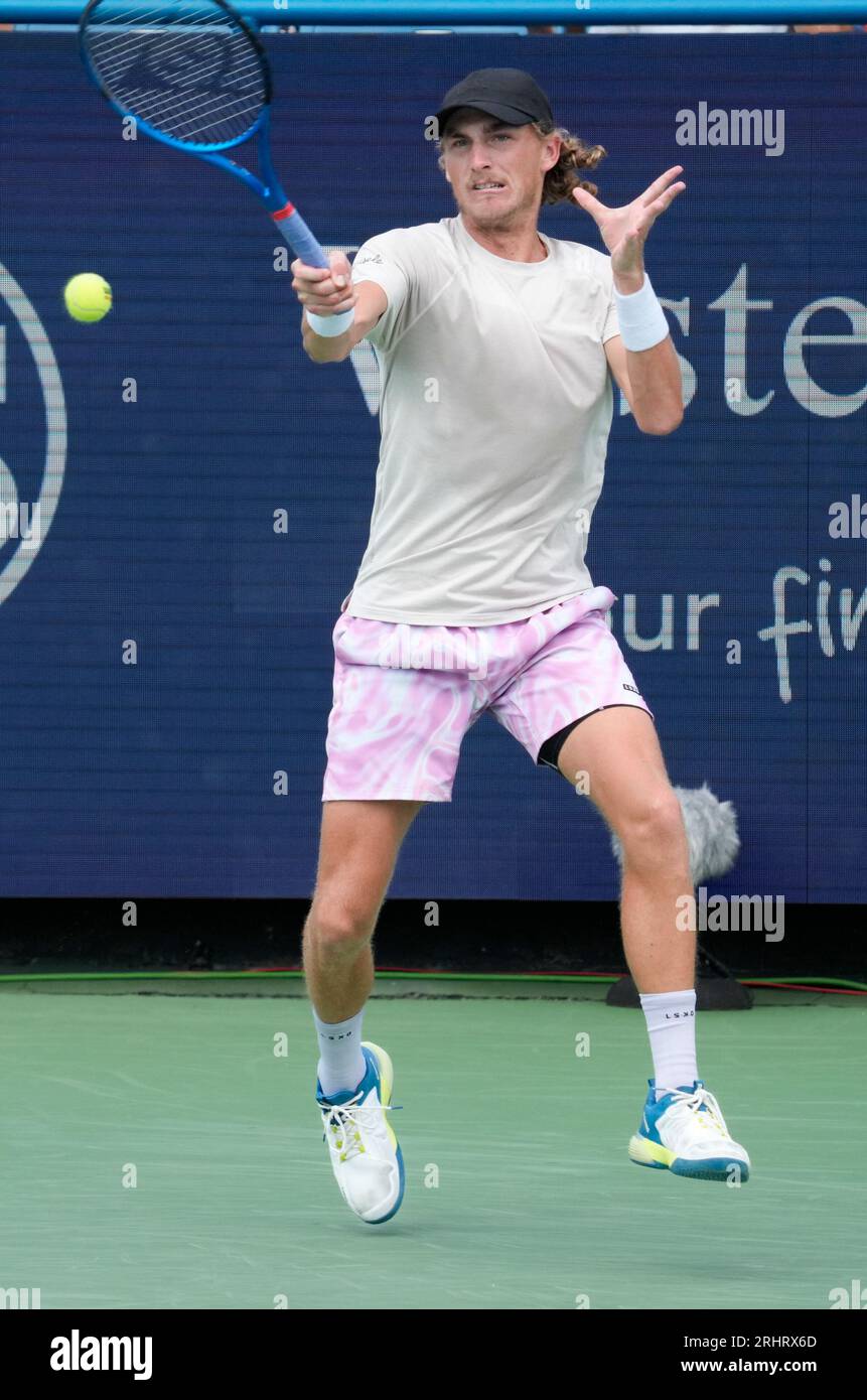 August 18, 2023: Max Purcell (AUS) loses to Carlos Alcaraz (ESP), 4-6 ...