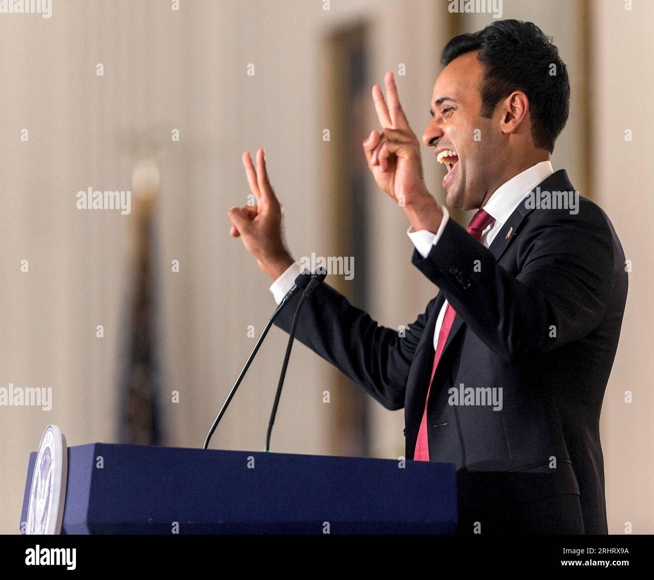 Yorba Linda, California, USA. 17th Aug, 2023. Presidential candidate ...