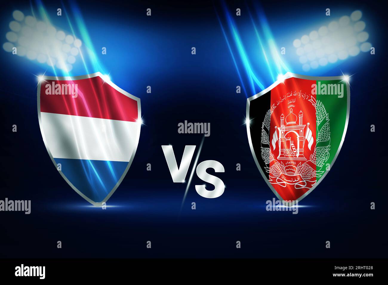 Cricket Match fixture of Netherlands vs Afghanistan, backdrop design ...
