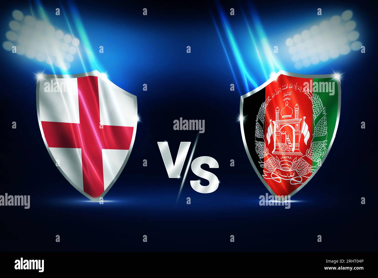 England Vs Afghanistan Cricket match fixture backdrop with glowing ...