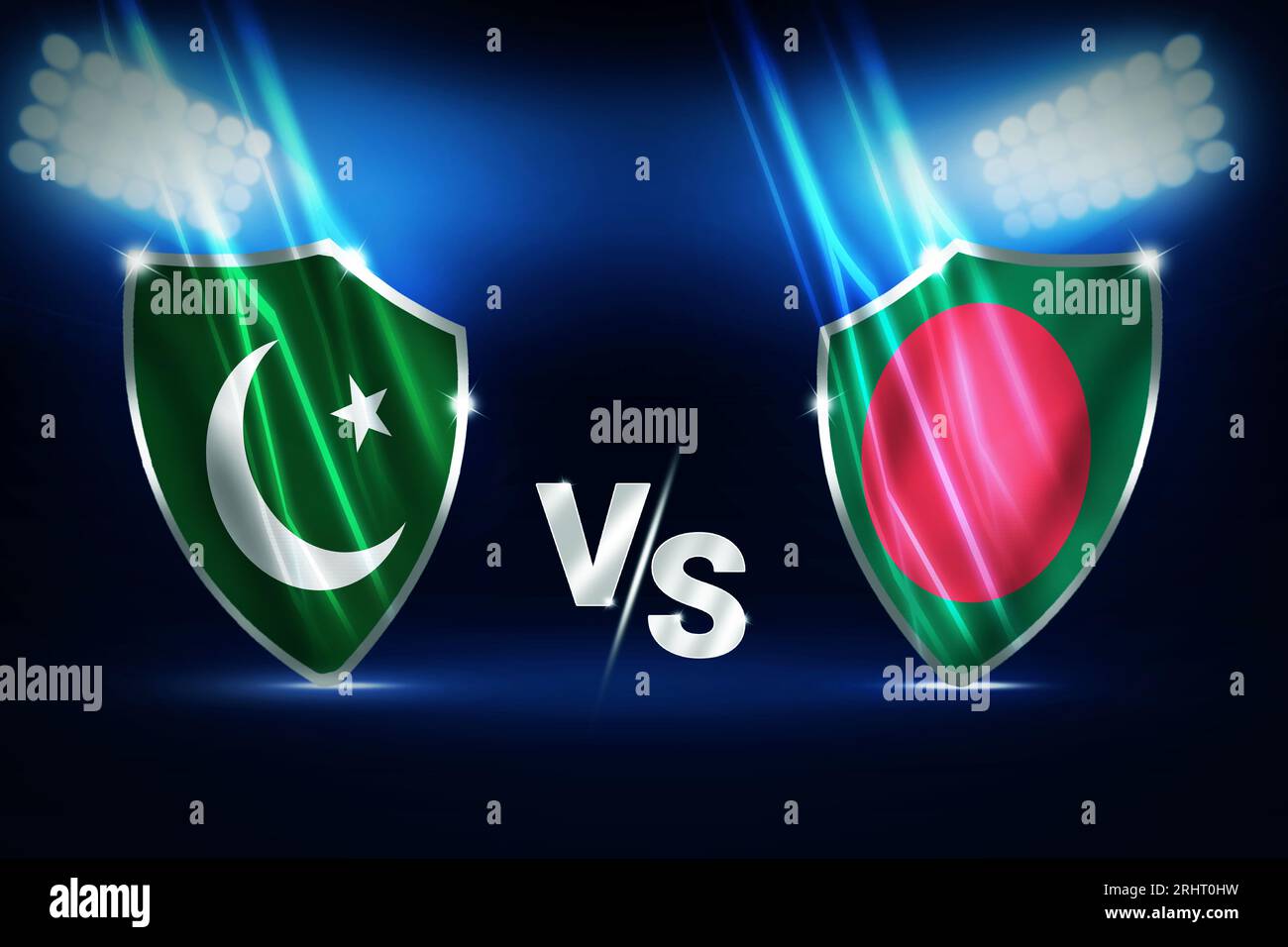 Pakistan vs Bangladesh cricket match fixture background with waving ...