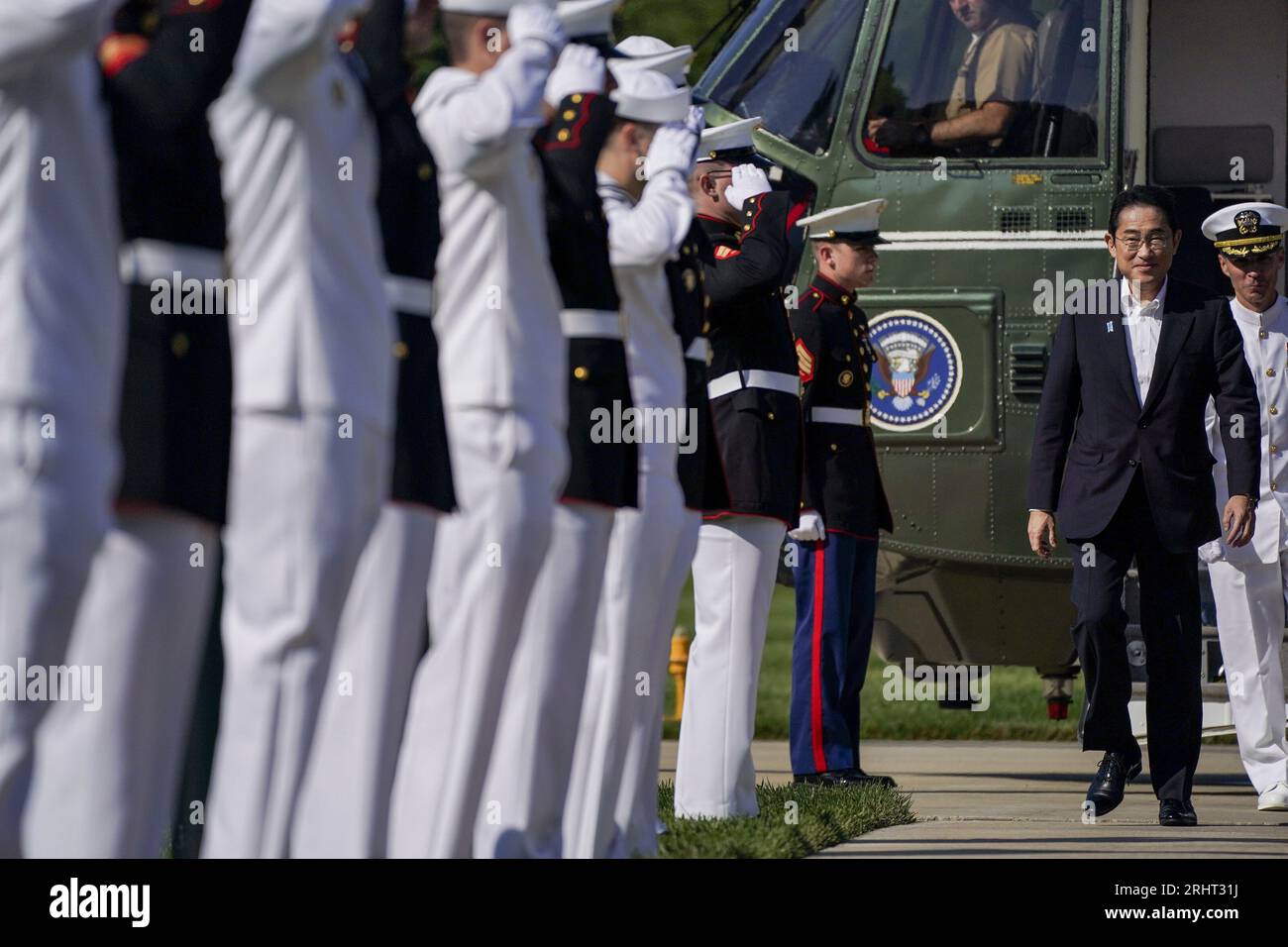 Thurmont, Vereinigte Staaten. 18th Aug, 2023. Japanese Prime Minister ...