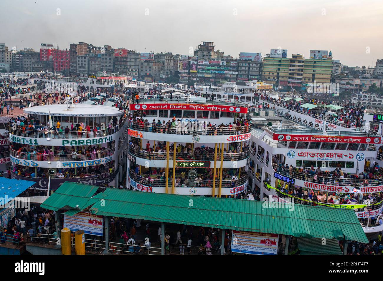 Homebound people defy the law to ride on the rooftop of launches to ...