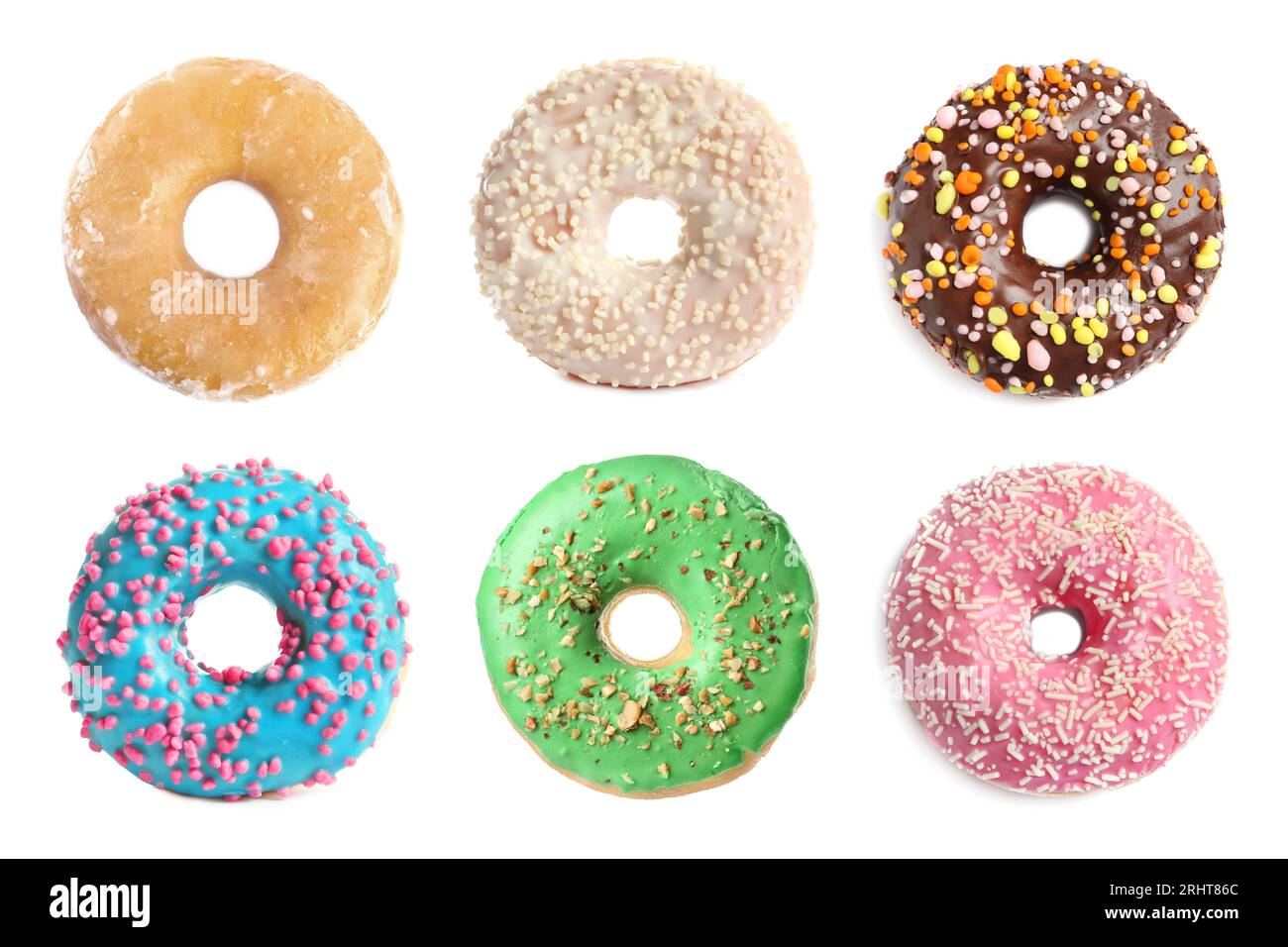 Sweet donuts colorful topping Cut Out Stock Images & Pictures - Alamy