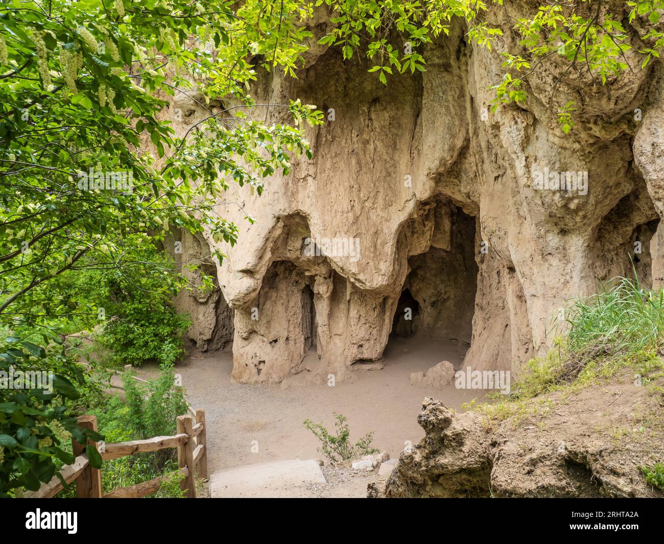 Limestone caves, Rifle Falls State Park, Rifle, Colorado Stock Photo ...