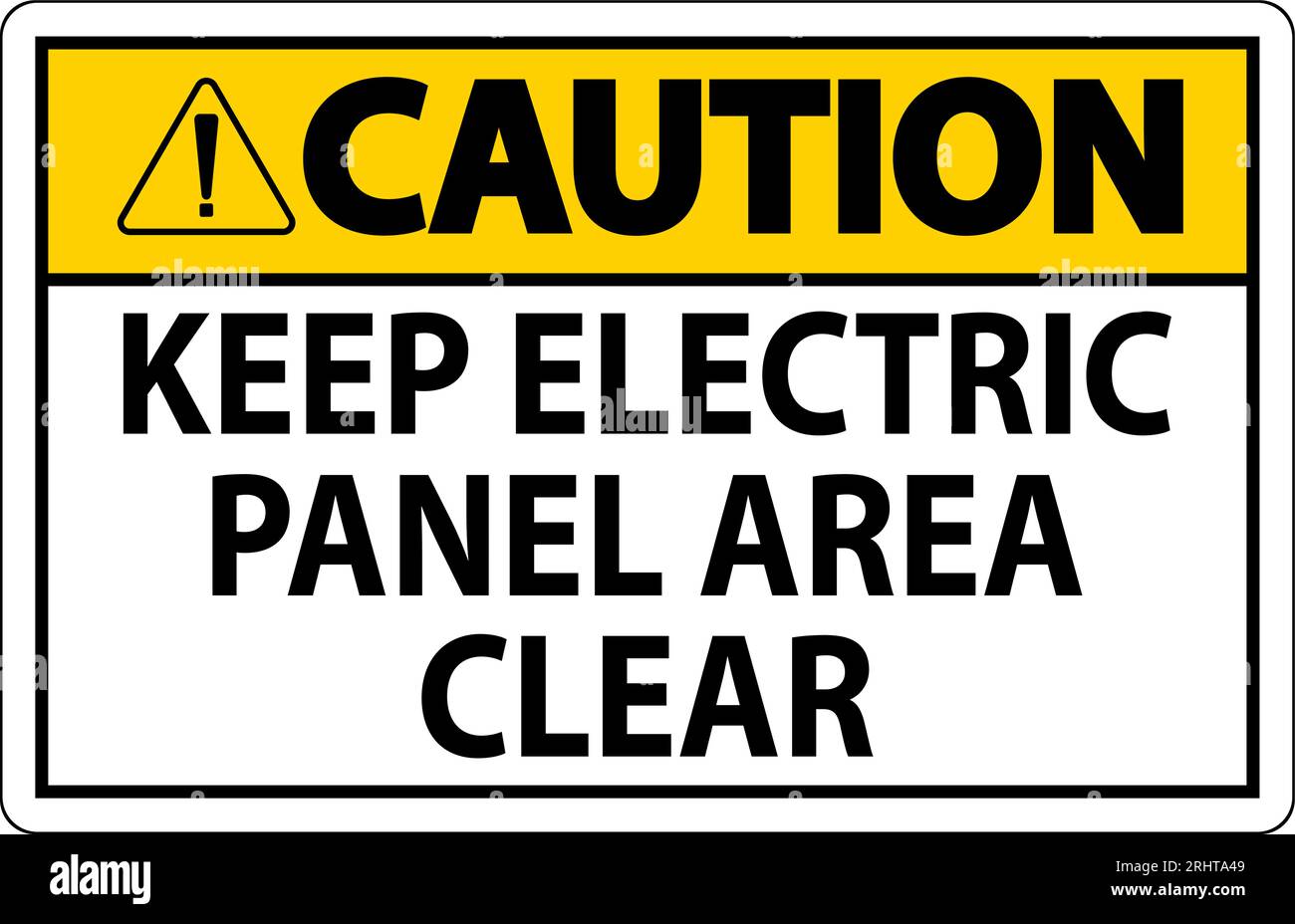 Caution Sign Keep Electric Panel Area Clear Stock Vector Image & Art ...