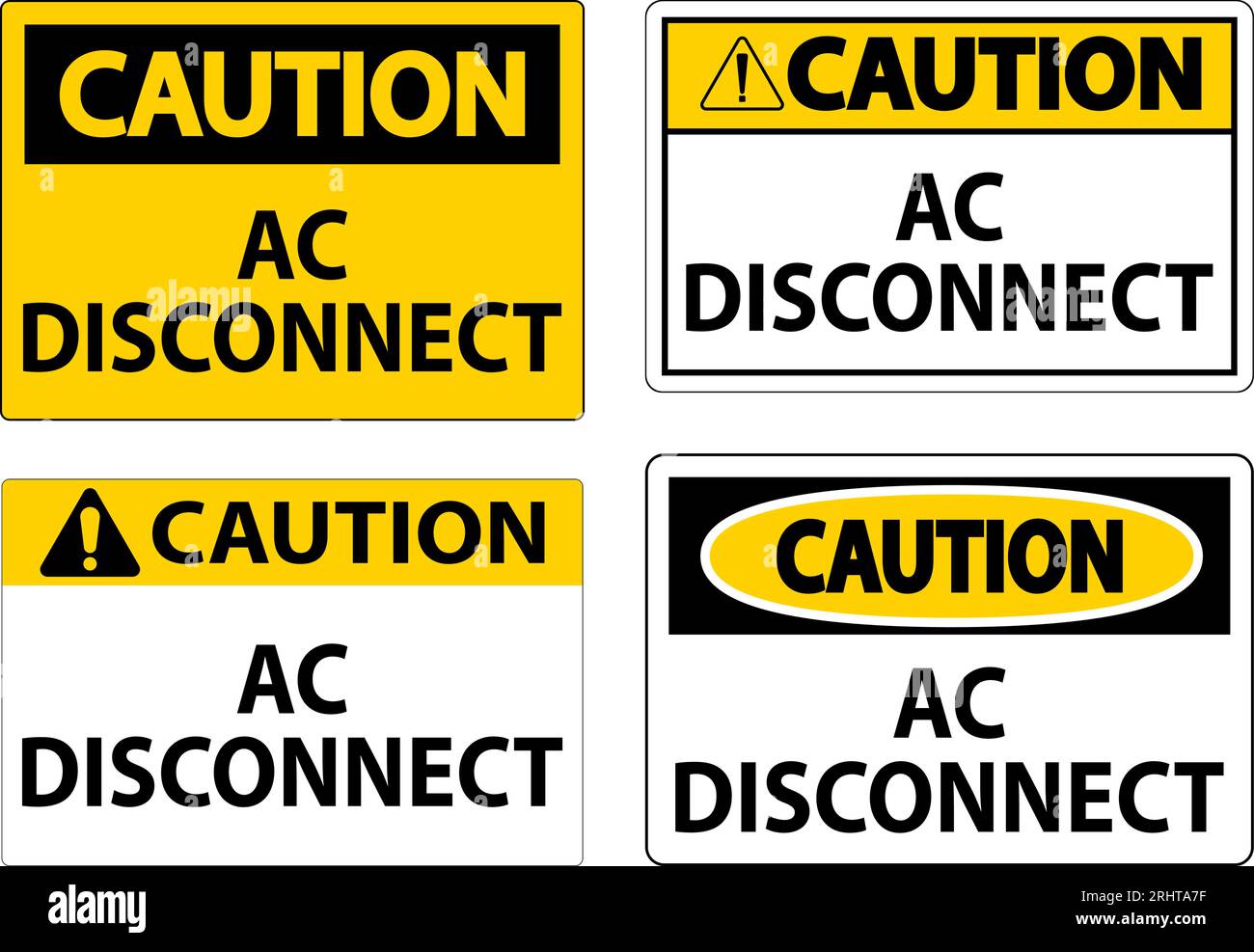 Ac disconnect sign hi-res stock photography and images - Alamy