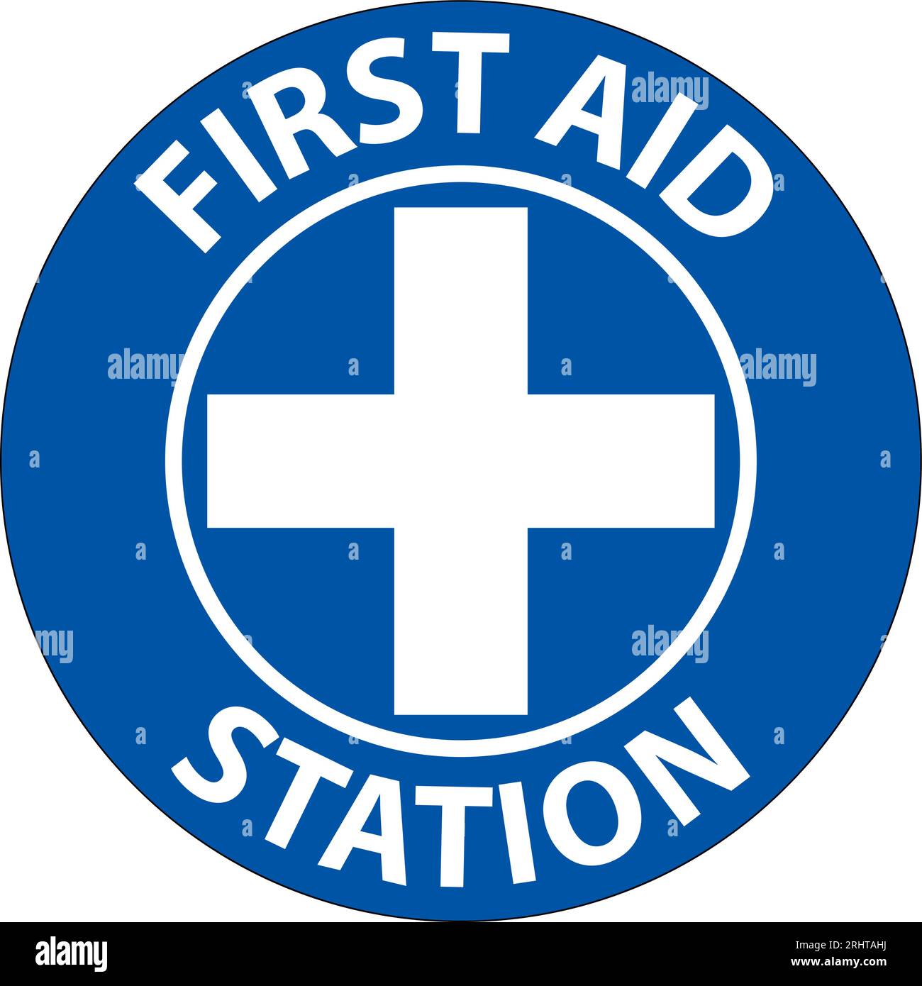 Floor Sign, First Aid Station Stock Vector Image & Art - Alamy