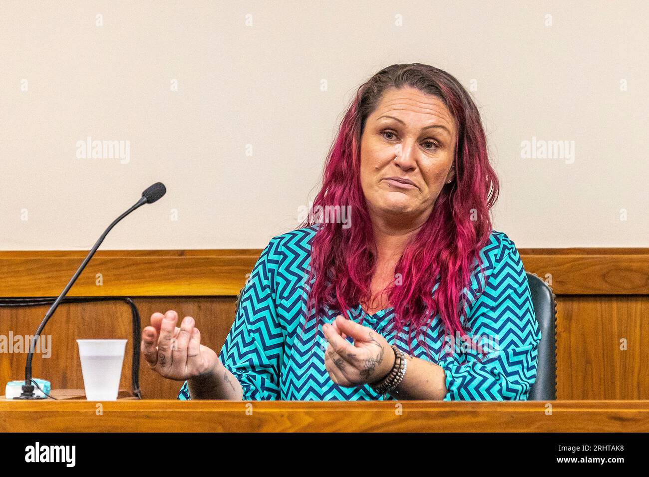 Gabriella Vargas speaks during a hearing for Bryan Kohberger, Friday ...