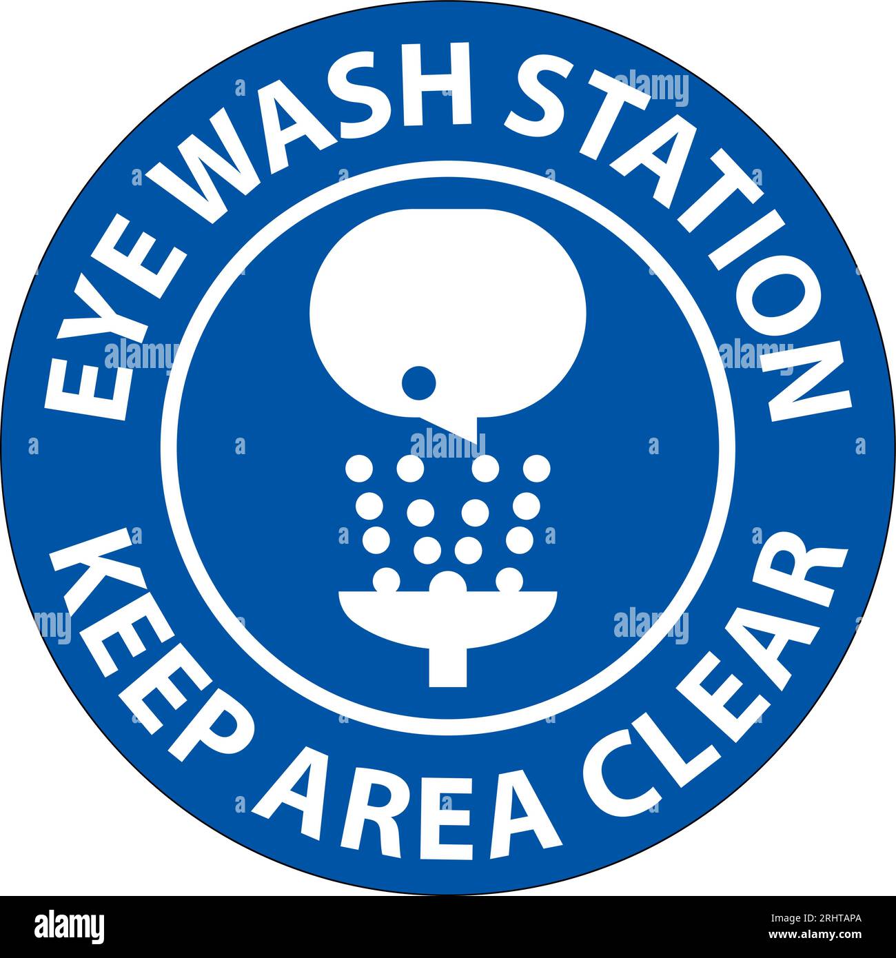 Floor Sign Eye Wash Station - Keep Area Clear Stock Vector Image & Art ...
