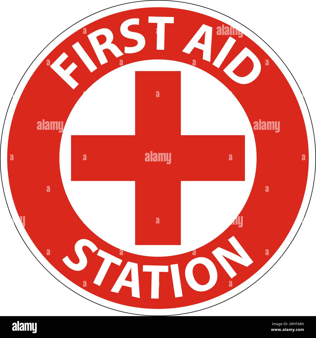 Floor Sign, First Aid Station Stock Vector Image & Art - Alamy