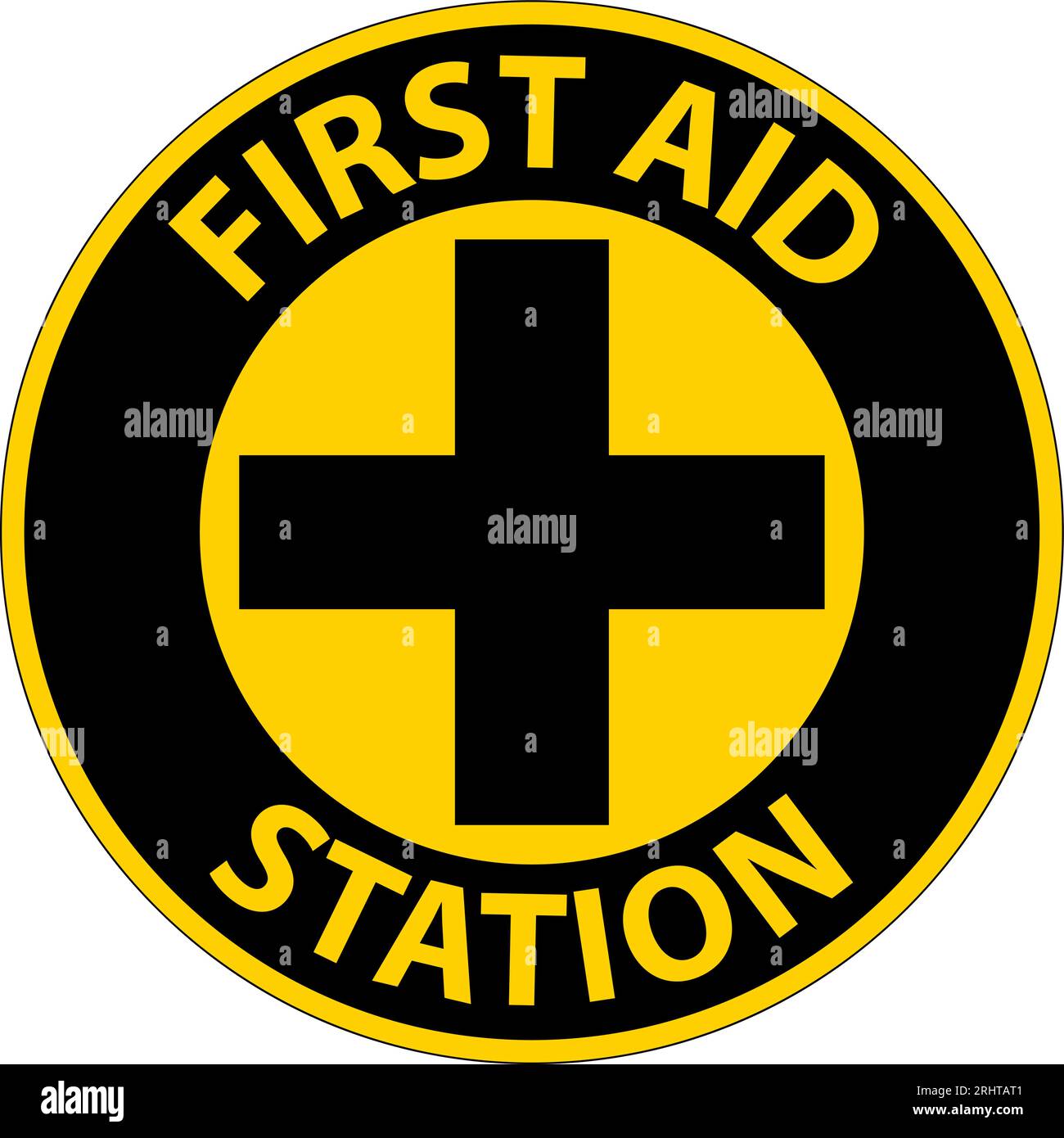 Floor Sign, First Aid Station Stock Vector Image & Art - Alamy