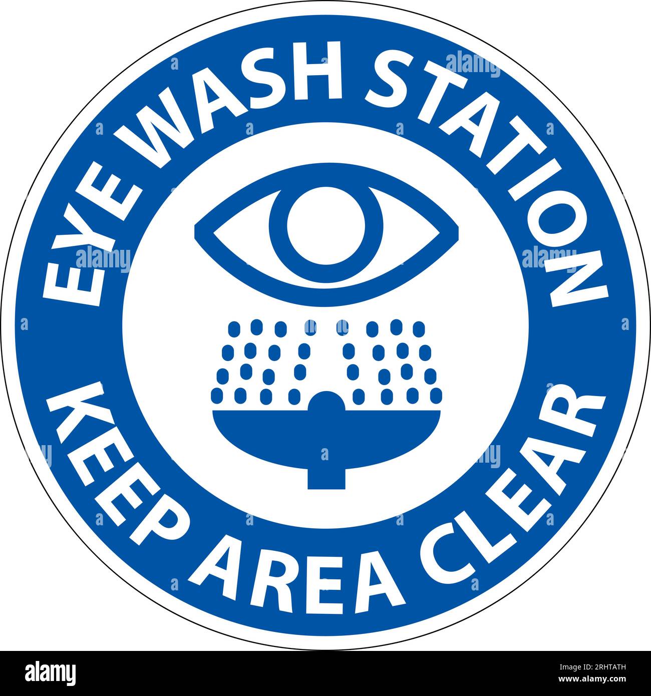 Floor Sign Eye Wash Station - Keep Area Clear Stock Vector Image & Art ...