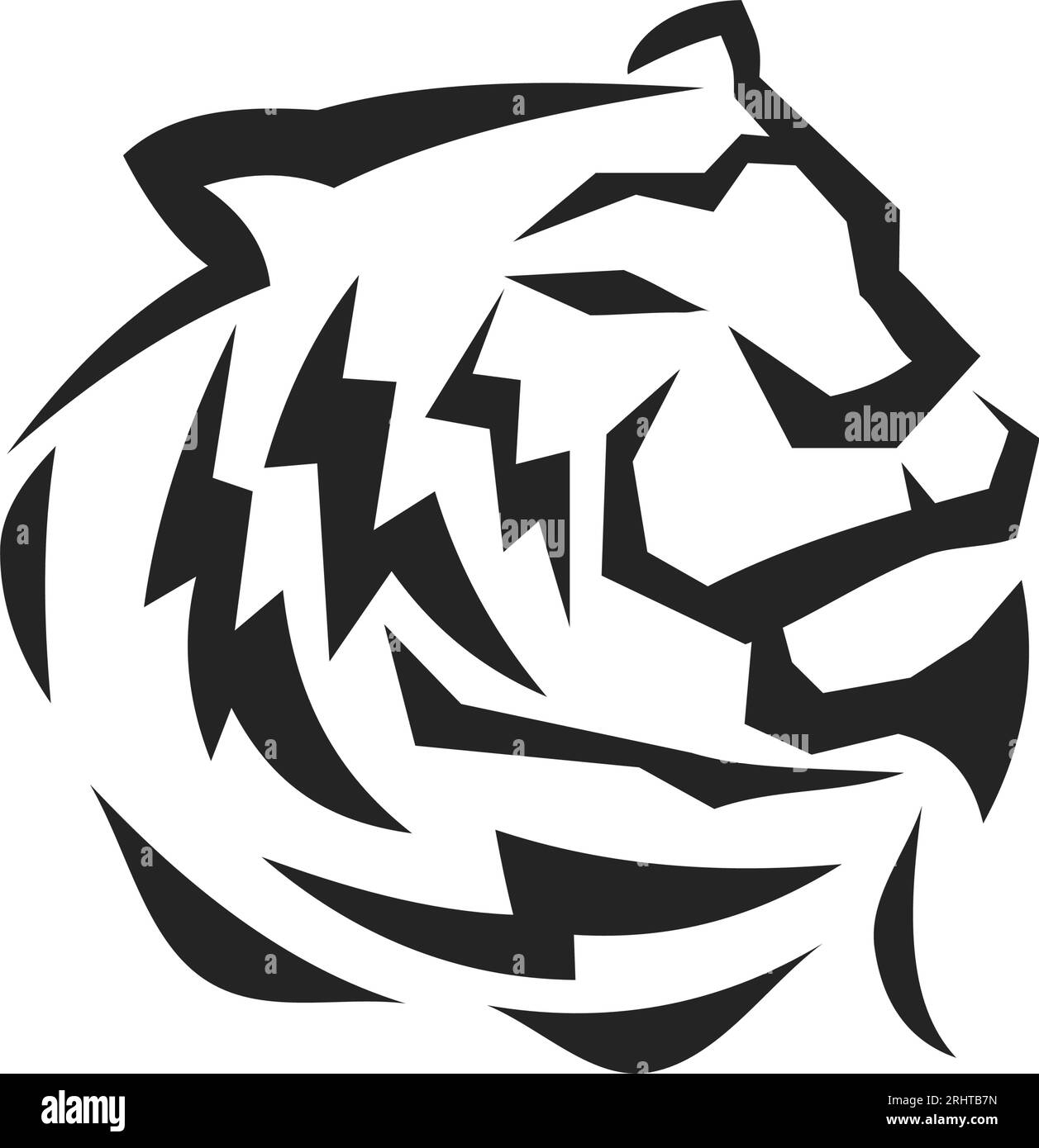 tiger logo template Isolated. Brand Identity. Icon Abstract Vector ...