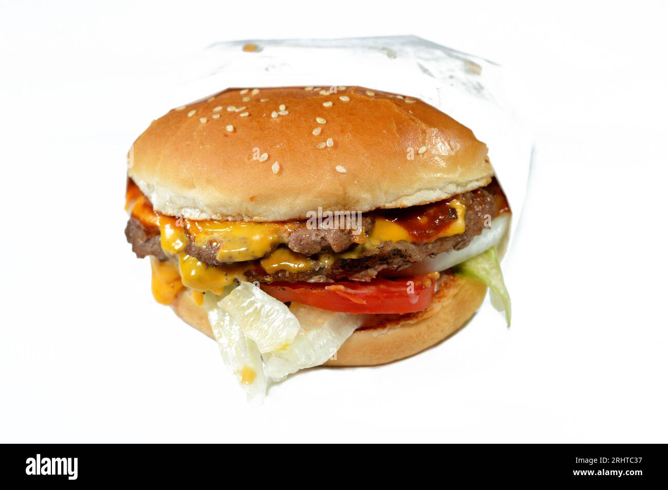 Double crispy chicken burger Cut Out Stock Images & Pictures - Alamy