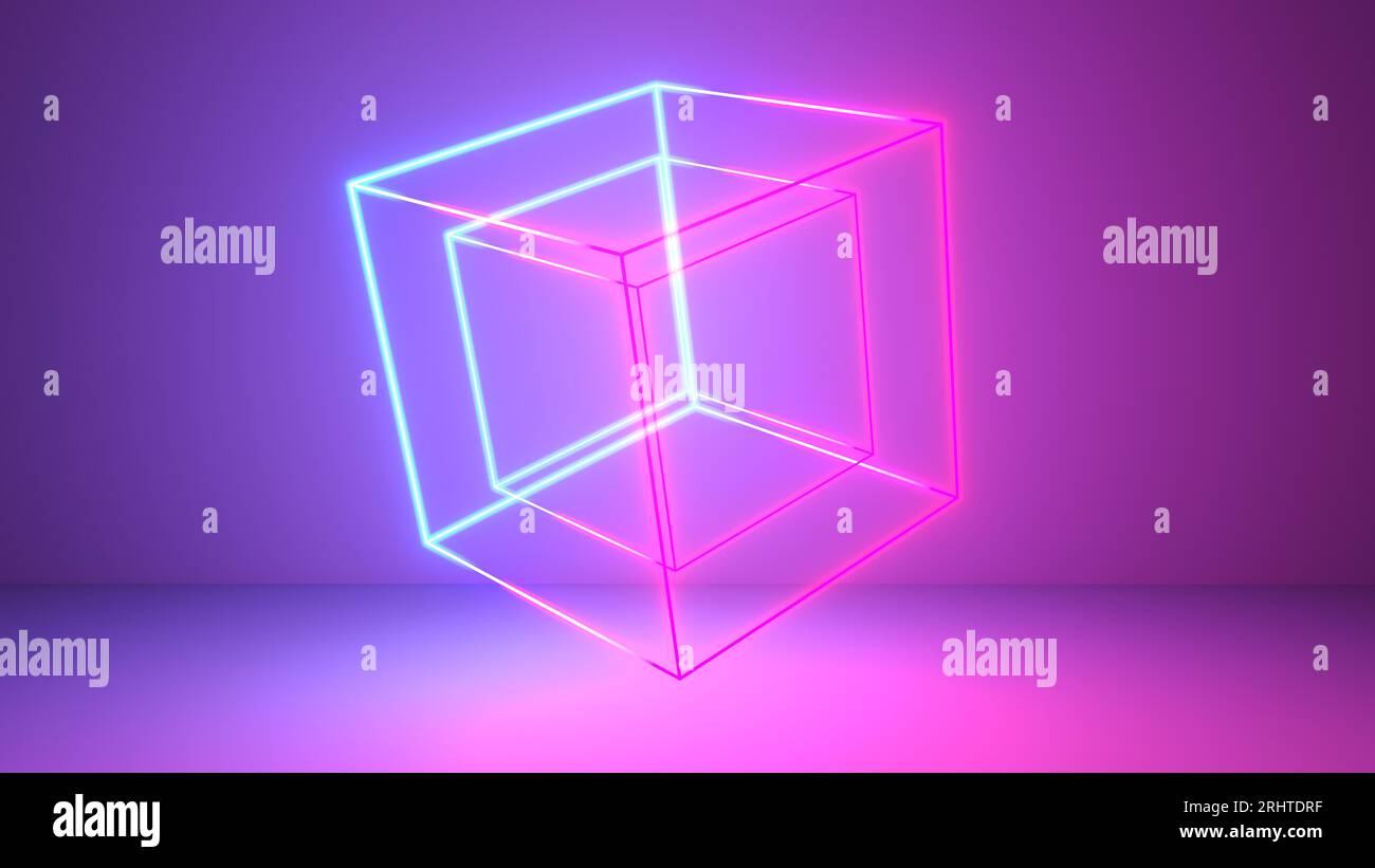 Neon shape, illustration Stock Photo - Alamy