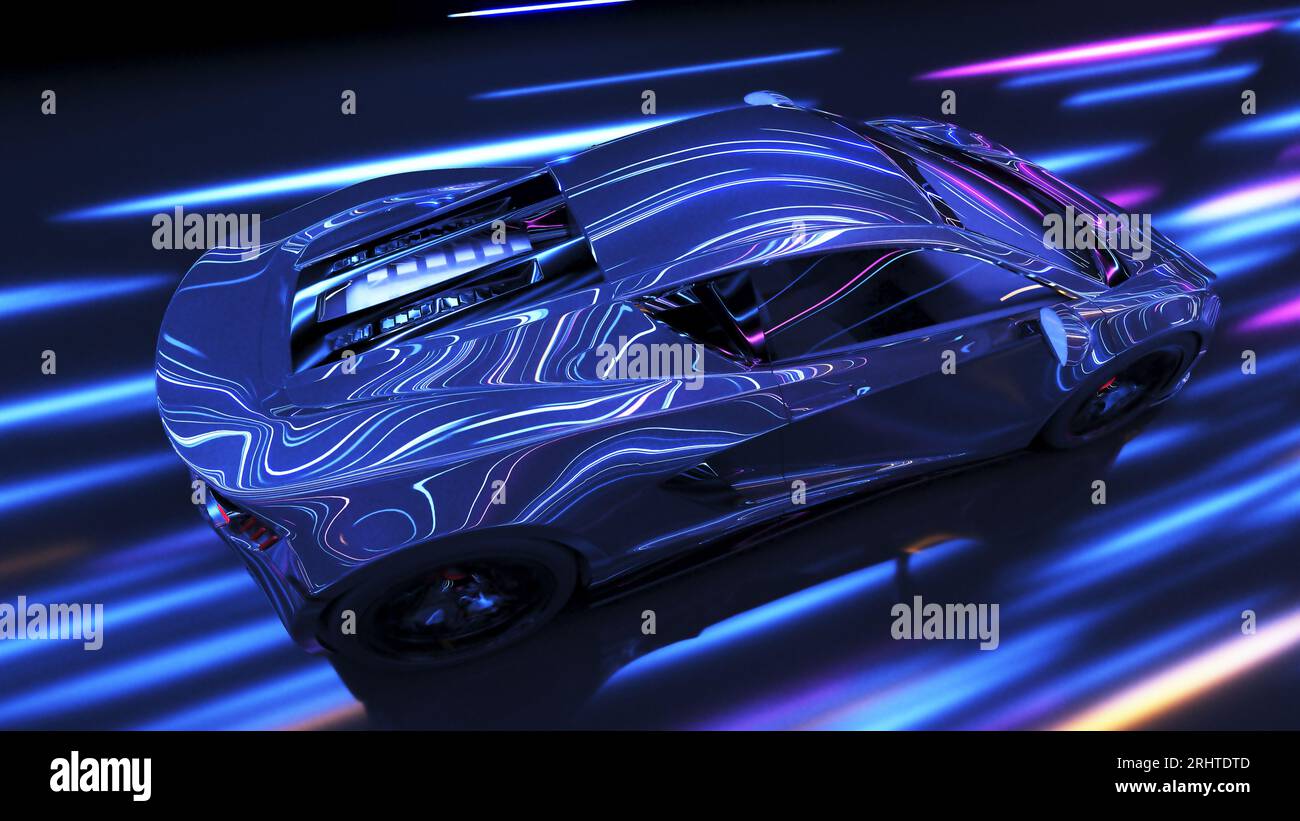Racing car in tunnel, illustration Stock Photo - Alamy