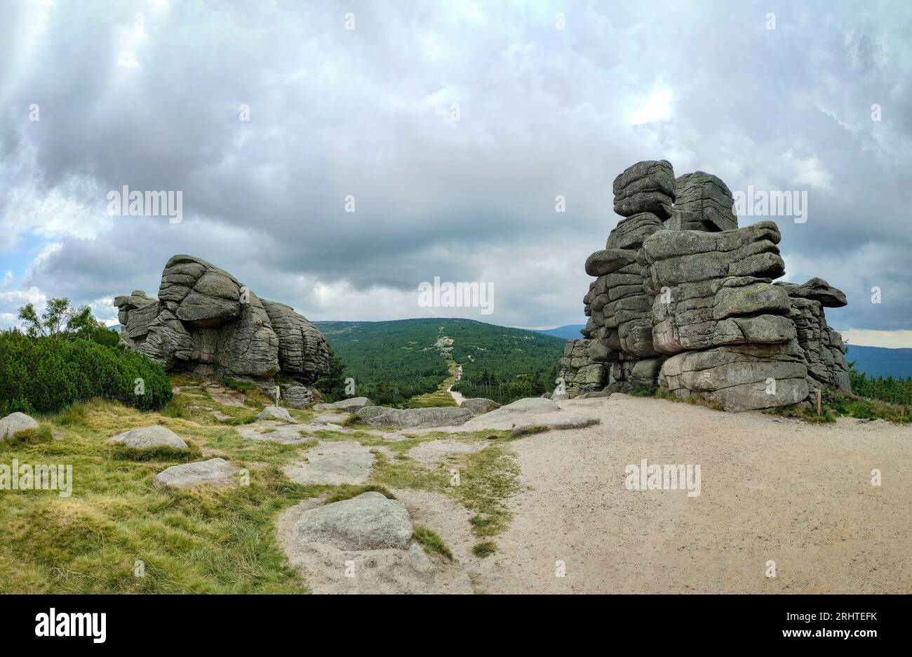 The Three Pigs group of rocks (pol. Trzy Świnki, czes. Svinské kameny ...