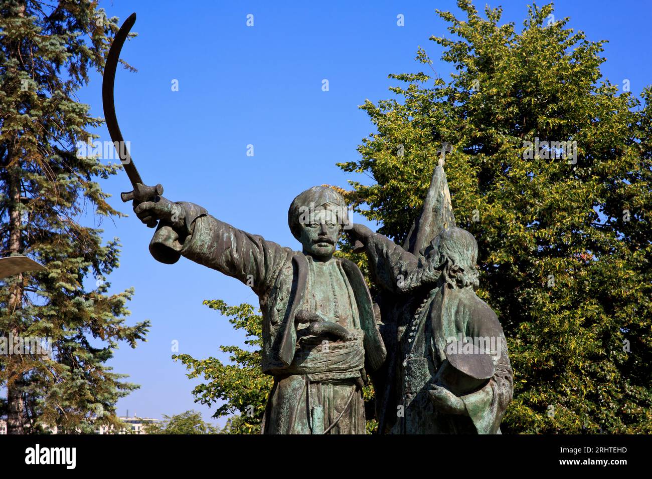 Monument to Milos Obrenovic I (1783-1860), prince of Serbia, in ...