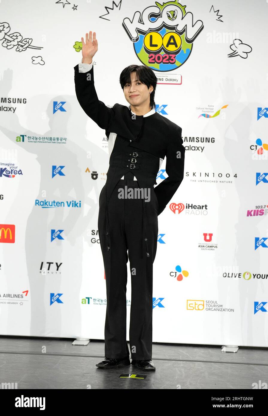 South Korean singer Taemin attends KCON at the Los Angeles Convention ...