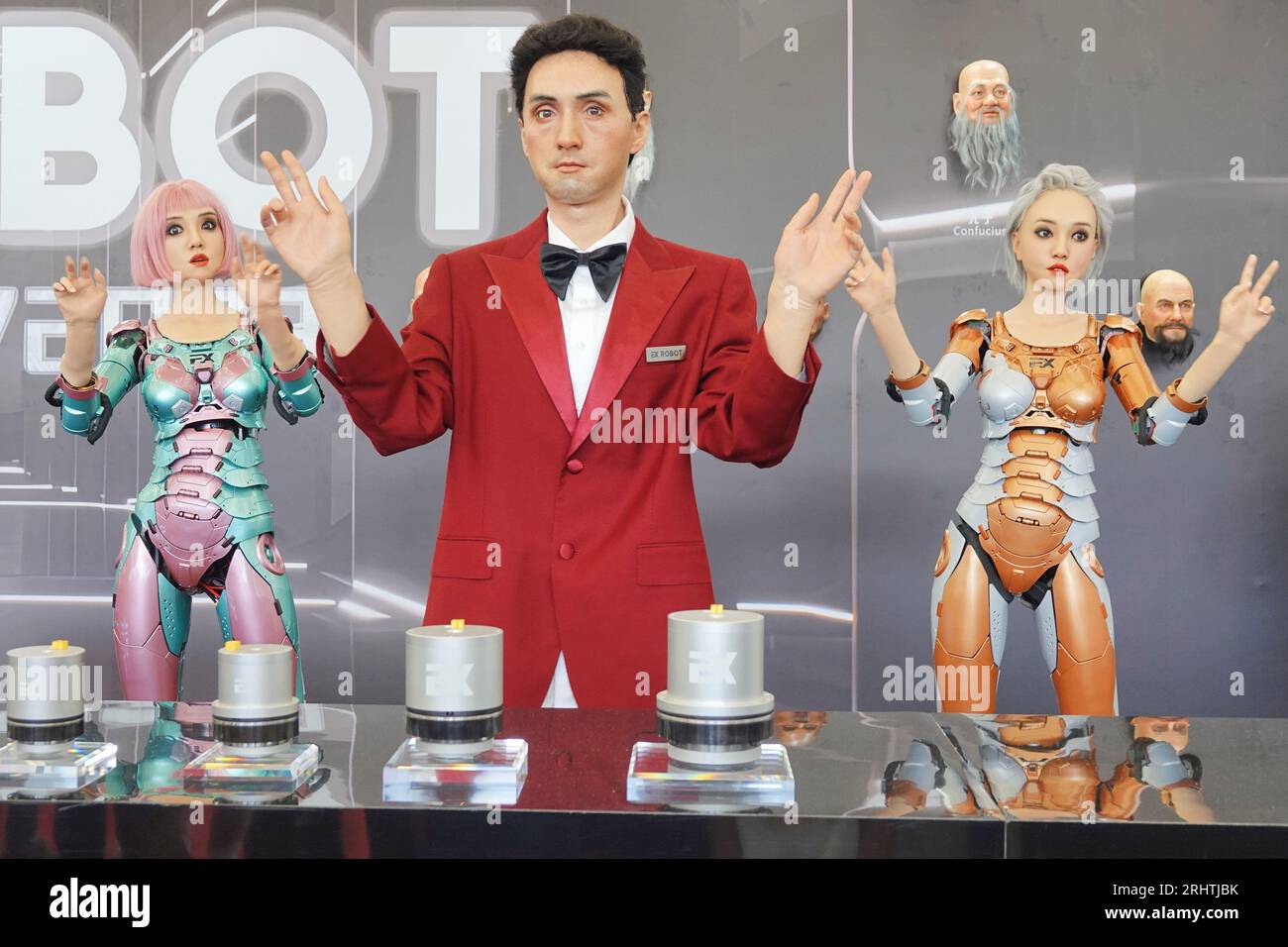 BEIJING, CHINA - AUGUST 18, 2023 - A humanoid robot performs a ...