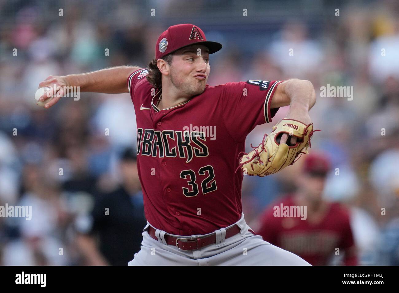 Arizona Diamondbacks starting pitcher Brandon Pfaadt works against a ...