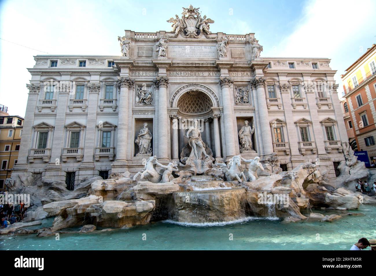 Rome, Italy. 18th Aug, 2023. Tourists at the Trevi Fountain, the only ...