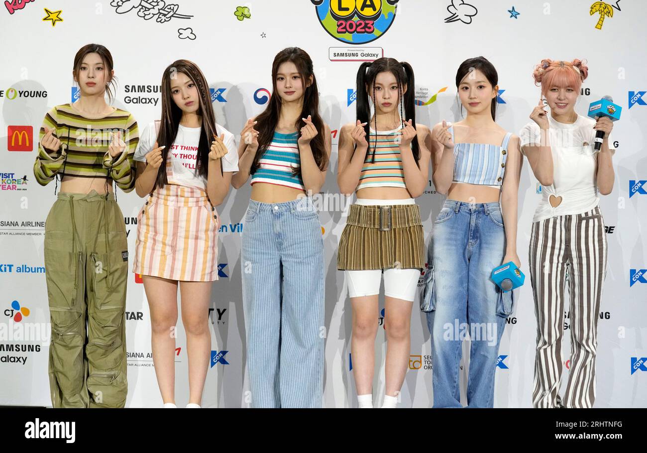 South Korean girl group Nmixx attends KCON at the Los Angeles ...