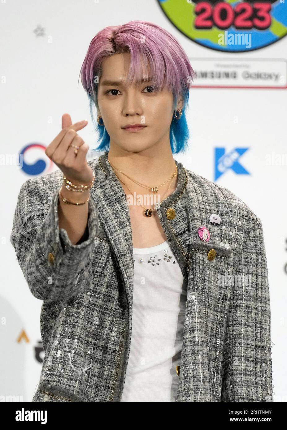 South Korean rapper Taeyong attends KCON at the Los Angeles Convention ...
