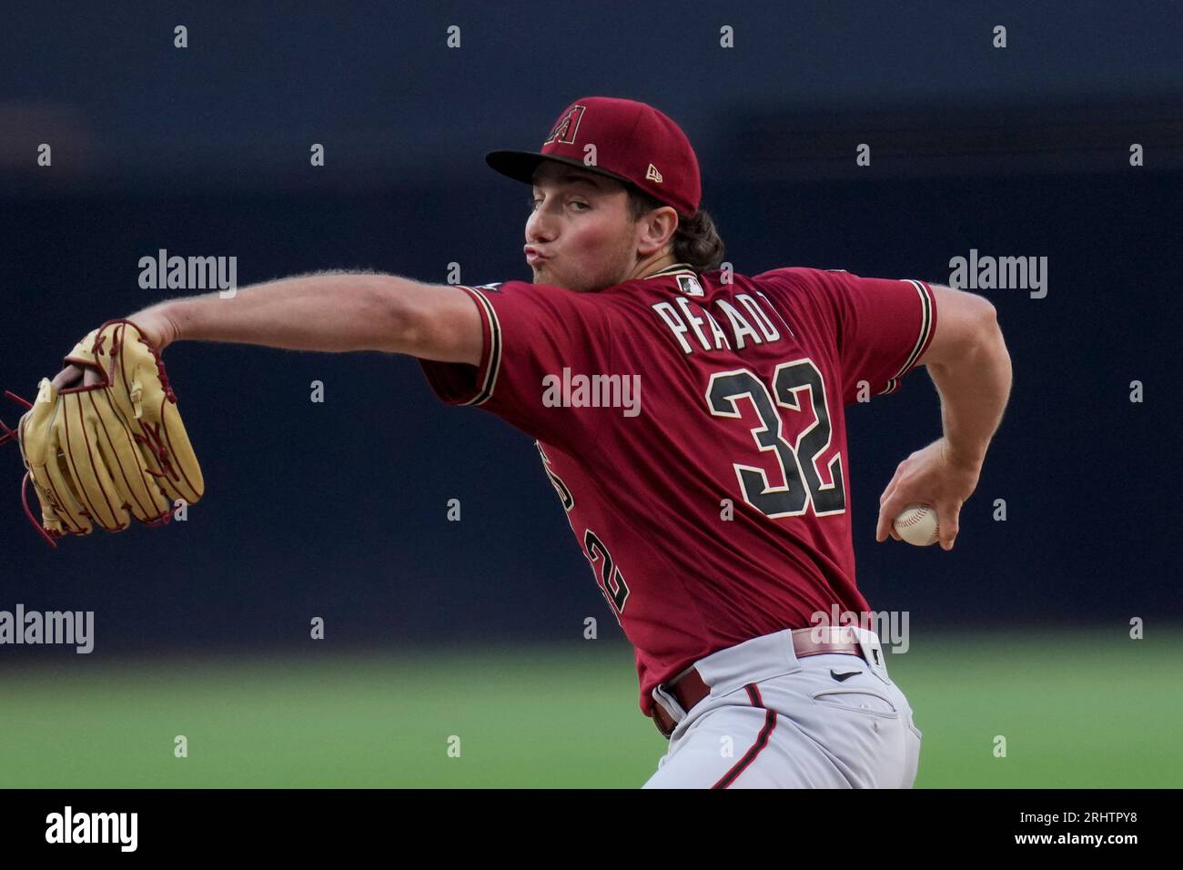 Arizona Diamondbacks starting pitcher Brandon Pfaadt works against a ...