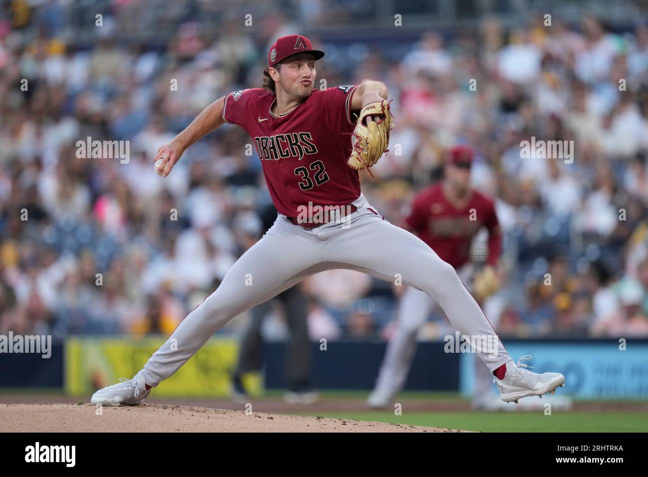 Arizona Diamondbacks starting pitcher Brandon Pfaadt works against a ...