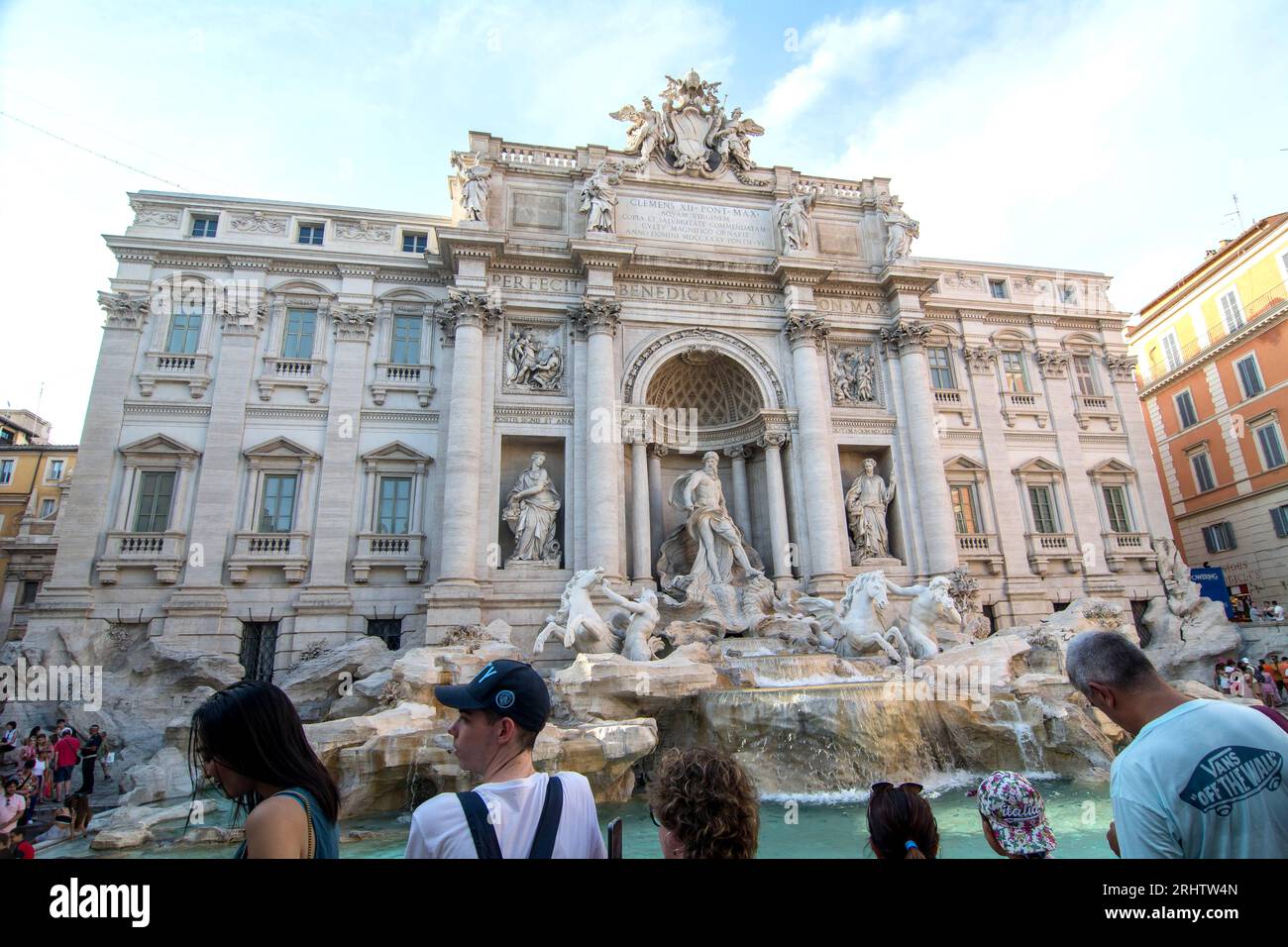 Rome, Italy, Italy. 18th Aug, 2023. Tourists at the Trevi Fountain, the ...