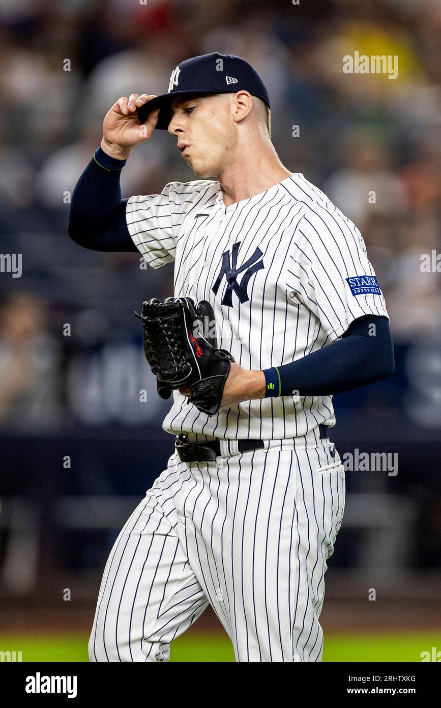 BRONX, NY - AUGUST 18: New York Yankees Pitcher Ian Hamilton (71) comes ...