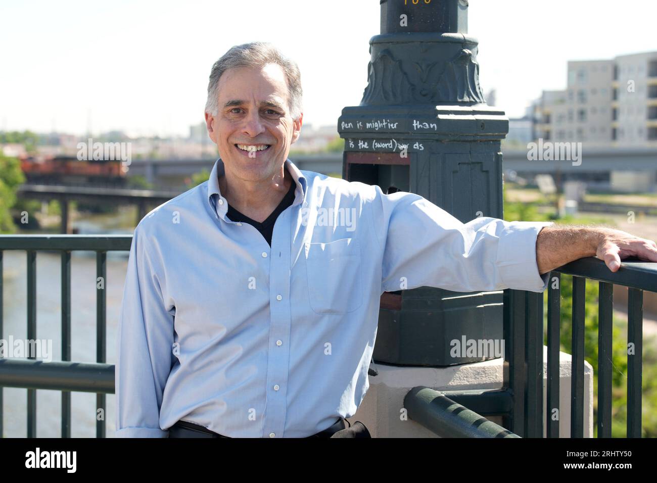 Mike Elliott is shown near the engine repair yard for Burlington ...