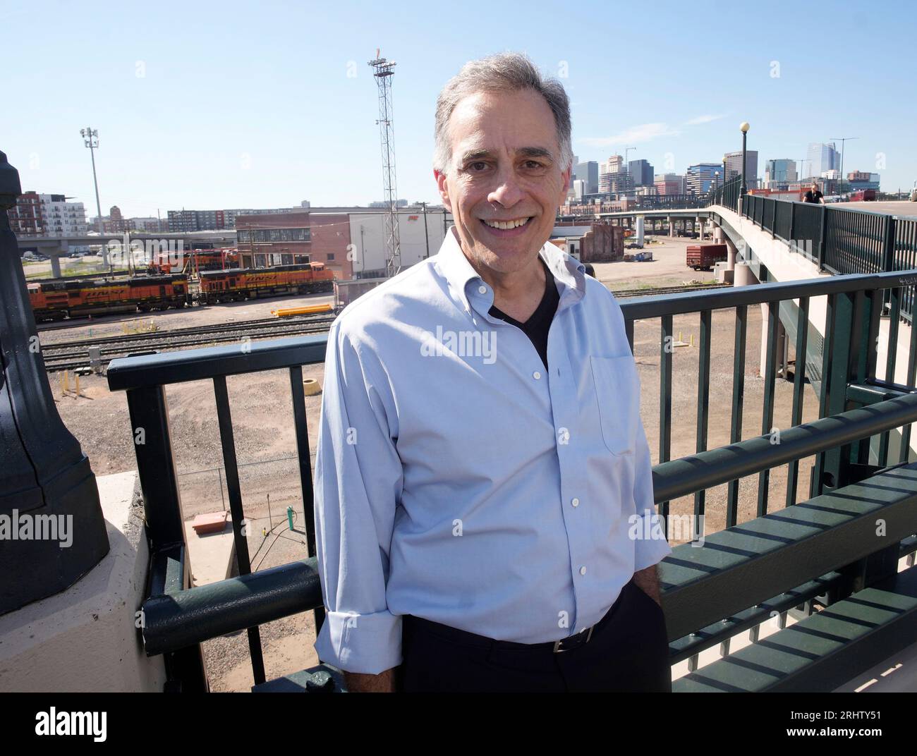 Mike Elliott is shown near the engine repair yard for Burlington ...