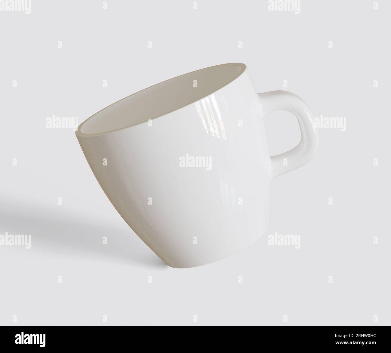 Cup White Color and Realistic Texture Rendered by 3D software Stock ...