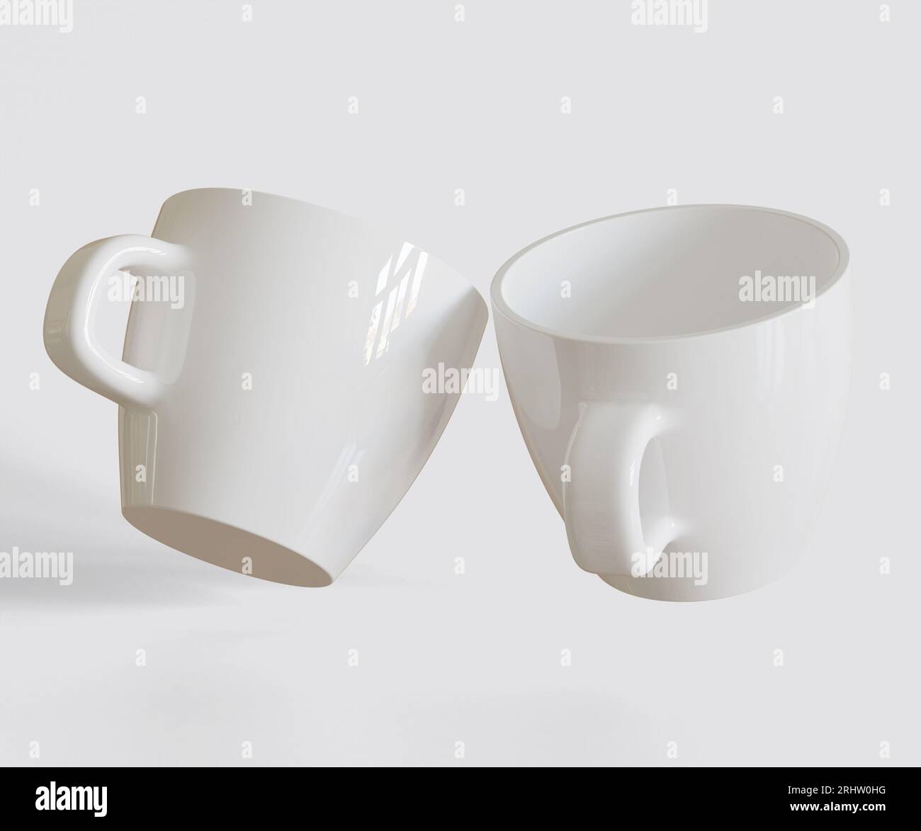 Cup White Color and Realistic Texture Rendered by 3D software Stock ...